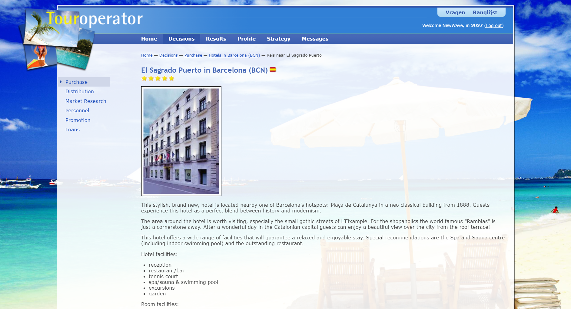 Tour Operator - Business Simulation